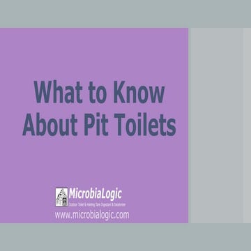 What to know about pit toilets | PPTX