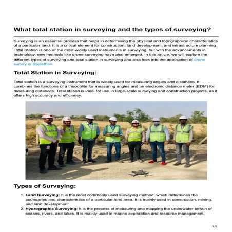 What total station in surveying and the types of surveying.pdf