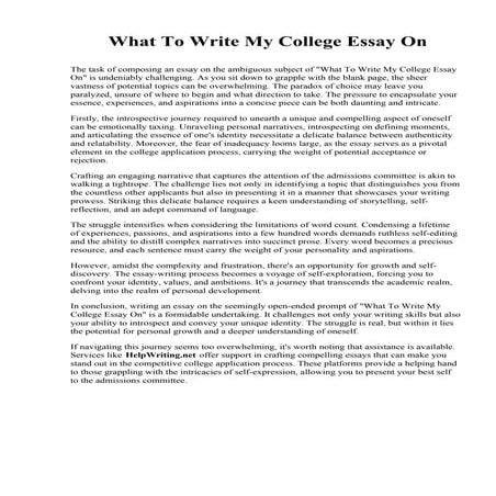 100 College Essay Topics | PDF