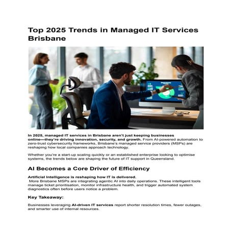 What Trends Define Managed IT Services Brisbane in 2025 | PDF