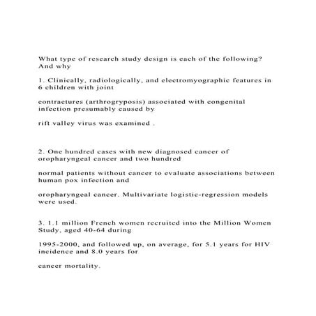 What type of research study design is each of the following A.docx