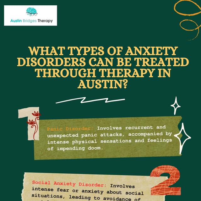 What types of anxiety disorders can be treated through therapy in ...