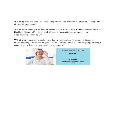 What types of control are important at Dollar General Why are.docx