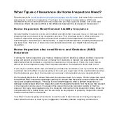 What Types of Insurance do Home Inspectors Need?