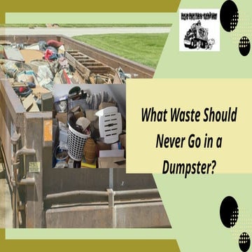 What Waste Should Never Go in a Dumpster | PPTX