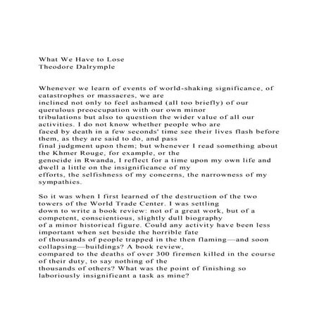 On Tolerance essay detailed analysis part 2 | PDF