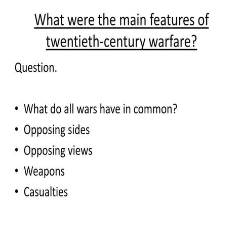 20th Century Conflict | PPTX