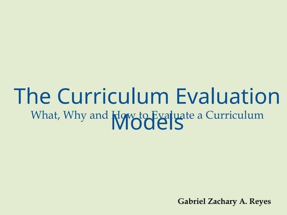 Cipp model for curriculum evaluation | PDF | Educational Assessment ...