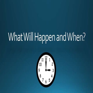 What will happen and when | PPTX