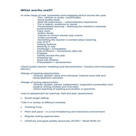 What works well | PDF