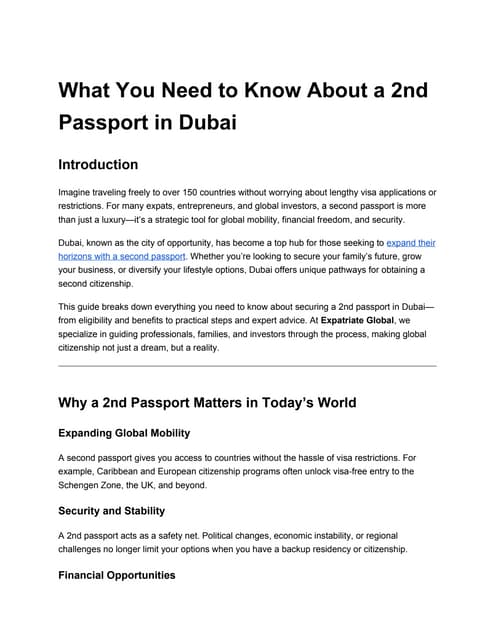 Navigating the Process of Acquiring a Second Passport in Dubai.docx