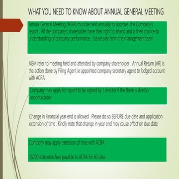 What you need to know about Annual General Meeting (AGM) | PPT
