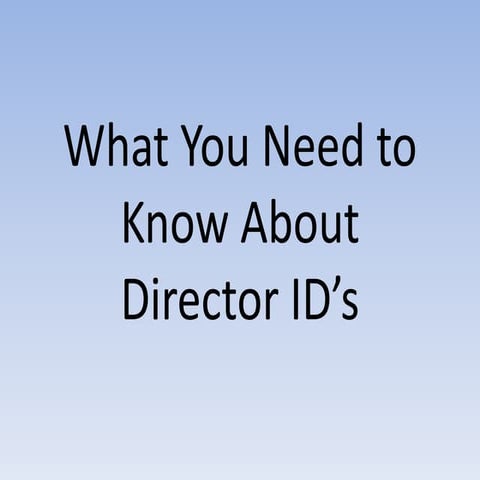 Allotment of DIN (Director Identification Number) | PPTX