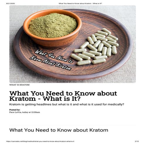 The Various Medicinal Uses and Effects of Kratom | PPTX