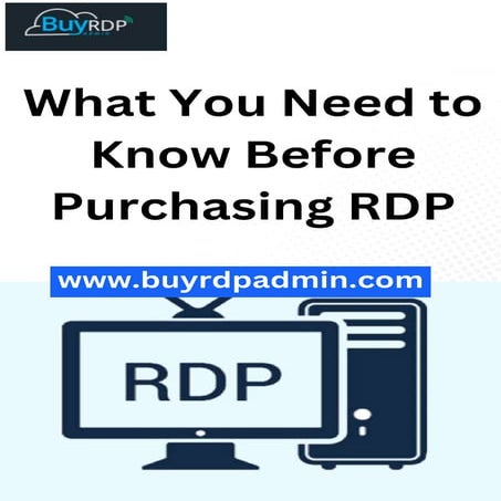 What You Need to Know Before Purchasing RDP | PDF
