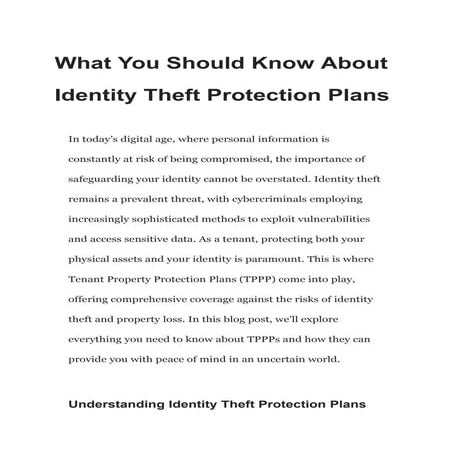 What You Should Know About Identity Theft Protection Plans.pdf