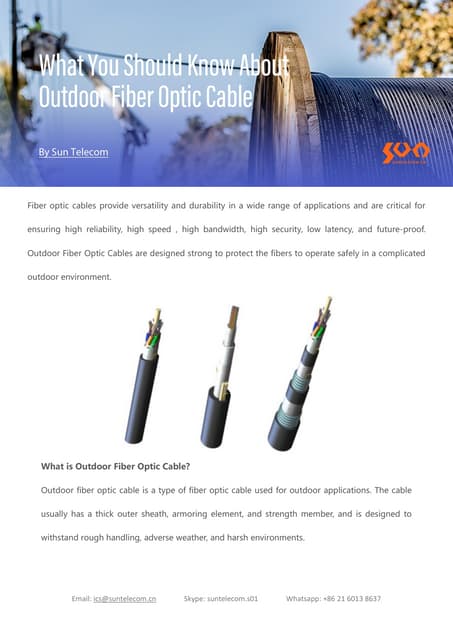 Direct Buried Fiber Optic Cable | PDF