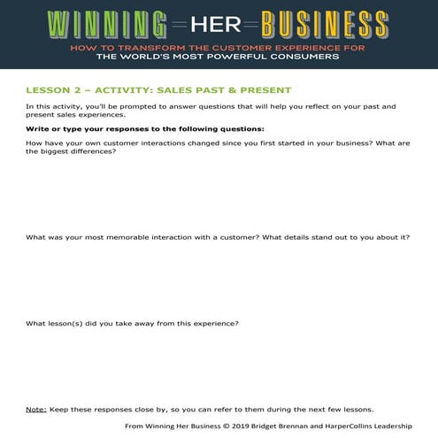 Whb lesson 2-activity.sales-past-present | PDF