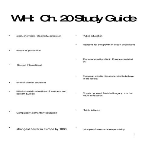Wh Ch. 20 Review | PPT