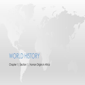 Human Origins in Africa | PPTX