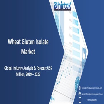 Wheat gluten isolate market | PPT