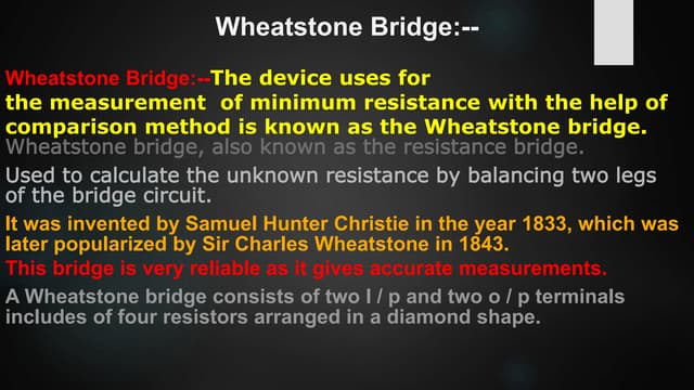 Wheatstone Bridge | DOCX