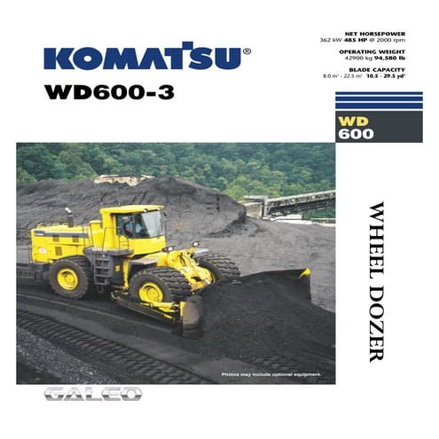 Wheel Dozers - WD600-3 | PDF