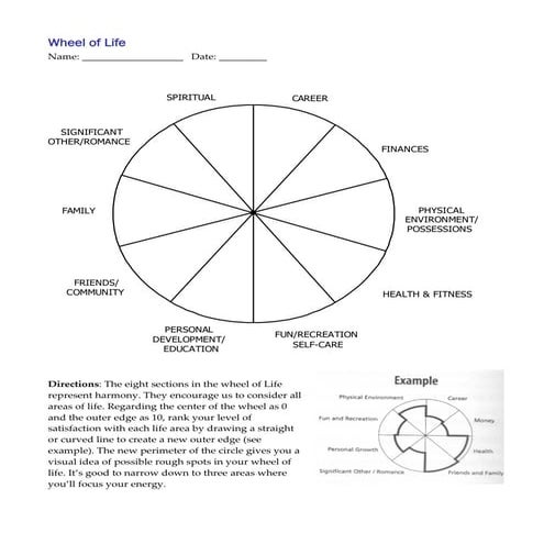 Creating the wheel of life | PPTX