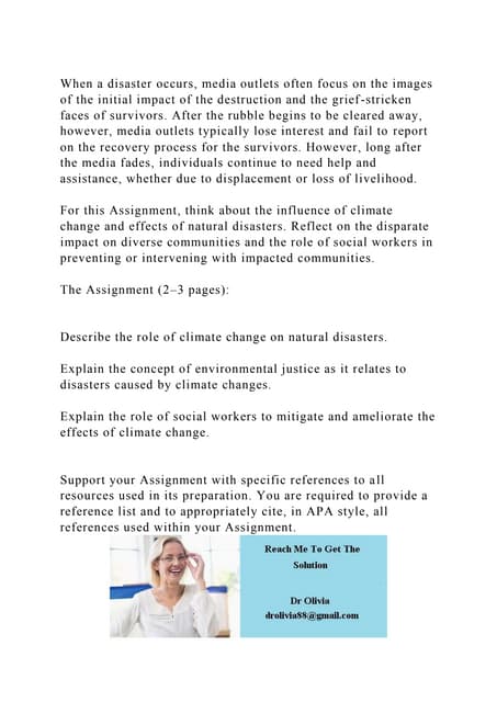 Choose a major disaster of your liking (I chose hurricane Katrina) a.docx