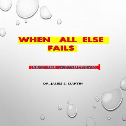 When all else fails read the instructions] | PDF