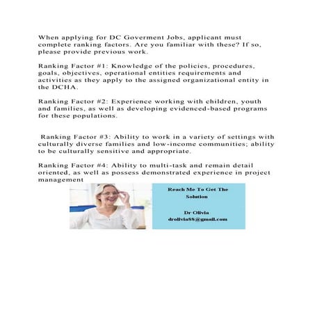 When applying for DC Goverment Jobs, applicant must complete ranking.docx