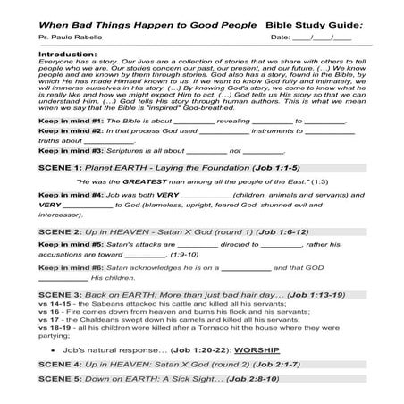 When bad things happen to good people Study Guide | PDF