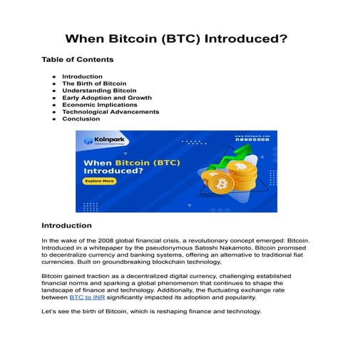 When Bitcoin(BTC) Introduced.pdf