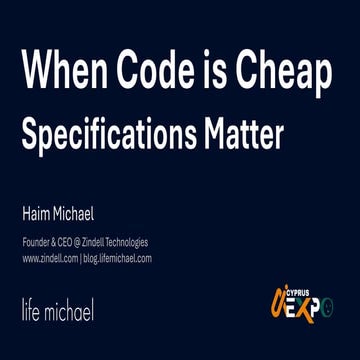 When Code is Cheap: The Critical Role of Specifications in Modern ...