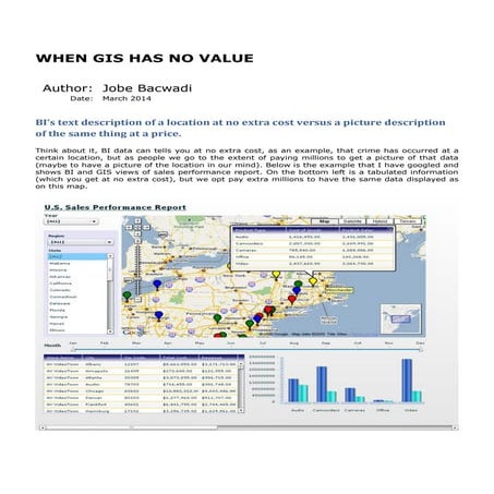 When GIS has no value | PDF | Business | Business and Finance