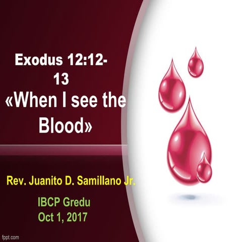 When i see the blood | PPT