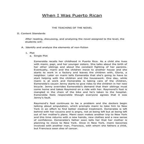 When i was puerto rican questions | DOCX