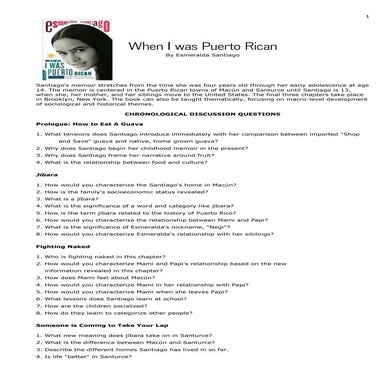 When i was puerto rican questions | DOCX