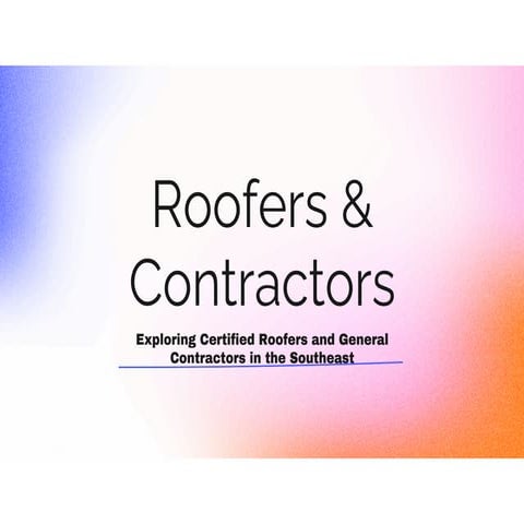 When selecting a certified roofer, consider their reputation, experience, and customer reviews ...
