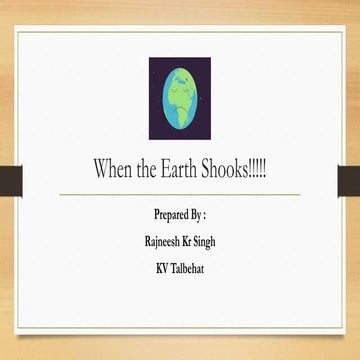 When the earth shook | PPTX