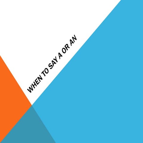 When to use a or an? | PPTX