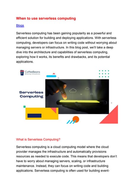 Serverless Architectures A Glimpse Into The Future Of Scalable