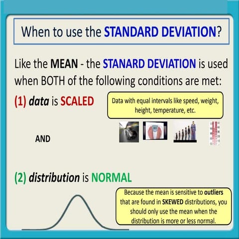 When to use standard deviation | PPT