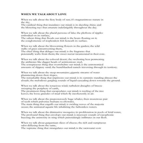 When We Talk About Love | DOC