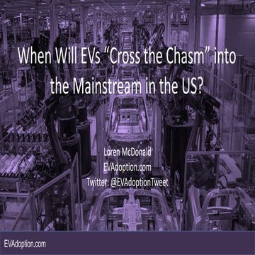 When will electric vehicles cross the chasm into the mainstream in the ...
