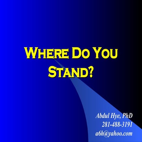 Where Do You Stand??!! | PPS