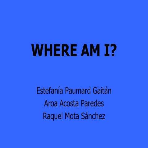 Where Am I | PPT