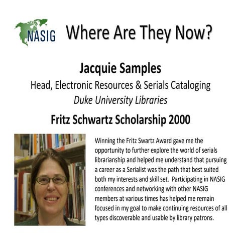 Where are they now? Past NASIG Award Winners | PDF
