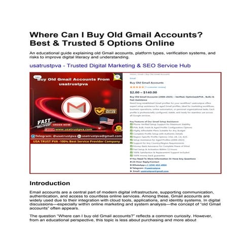 Where Can I Buy Old Gmail Accounts_ Best & Trusted 5 Options Online.docx