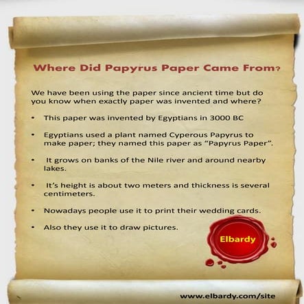 Where did papyrus paper come from? | PDF